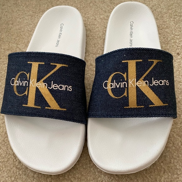 Calvin Klein | Shoes | Calvin Klein Slides | Poshmark